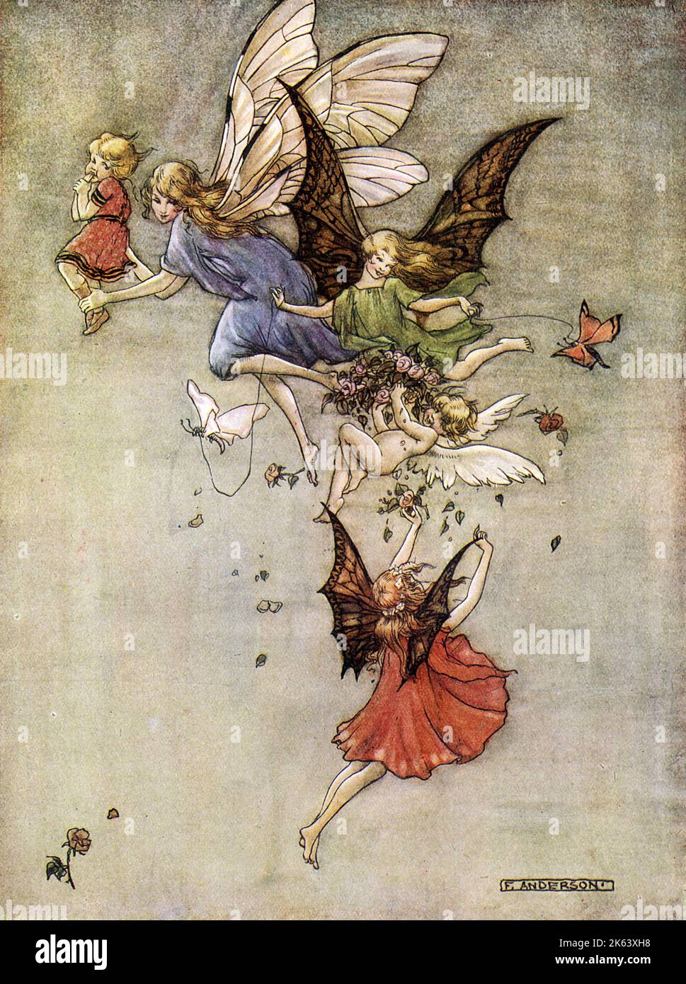 The sunset fairies flew away with her to the castle in the sky ...