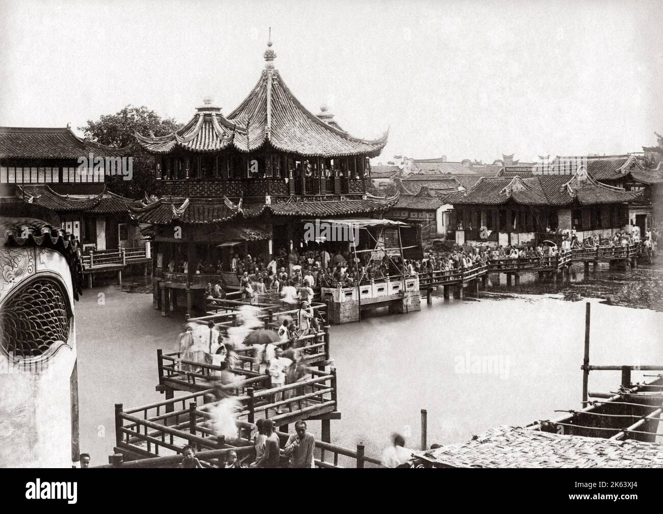 Tea House, Shanghai, China, circa 1880s Stock Photo - Alamy