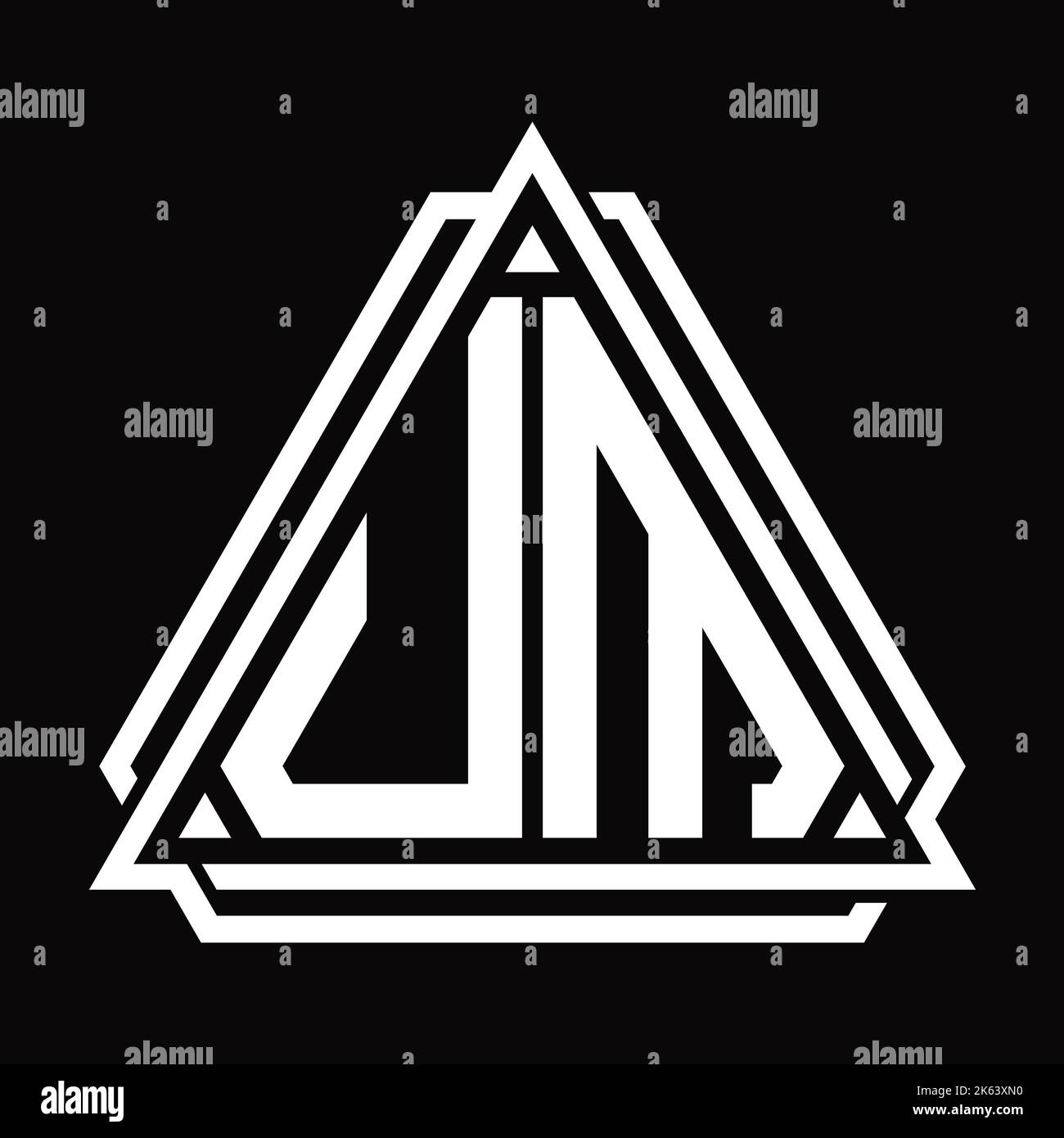 UM Logo letter monogram with triangle shape design template isolated on ...