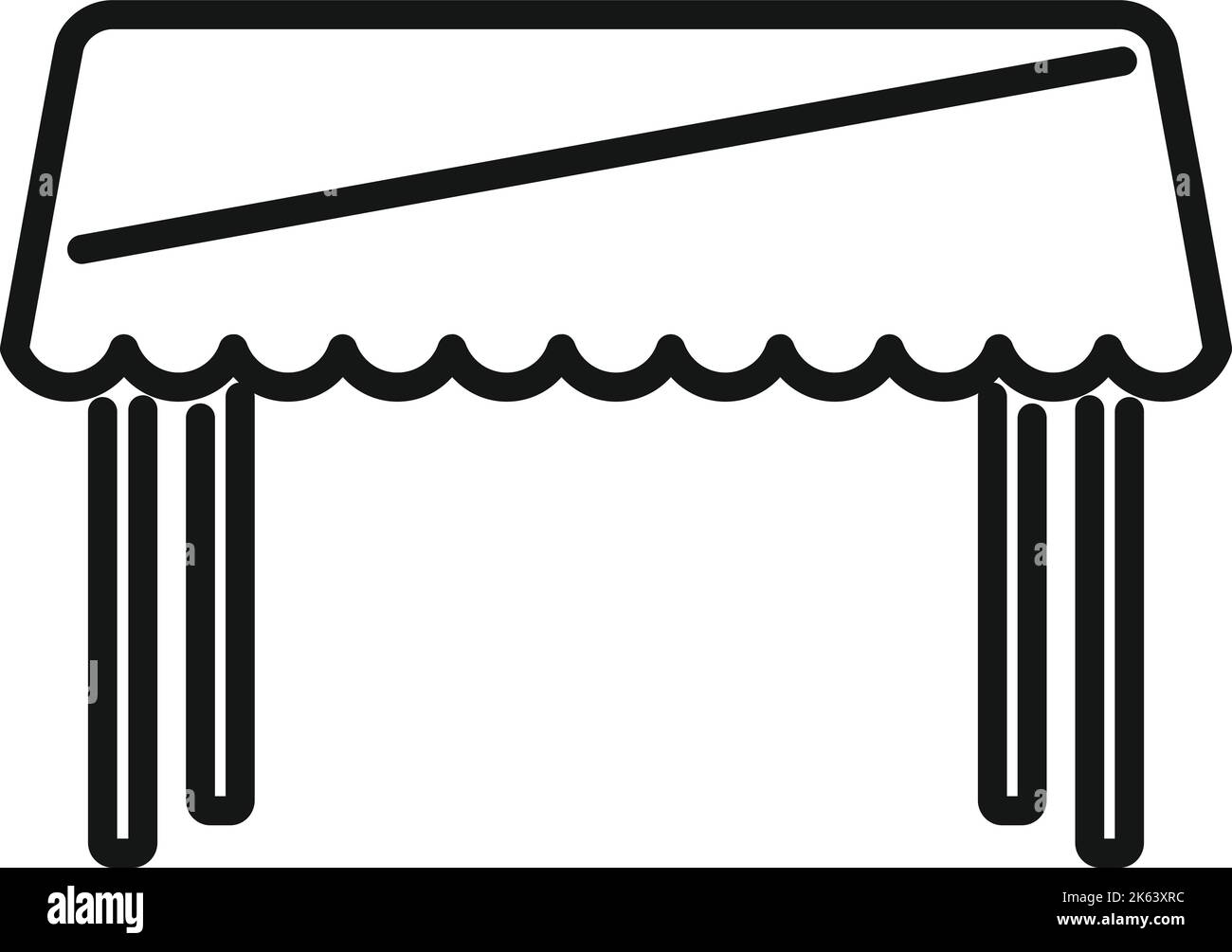 Tabletop icon outline vector. Wooden desk. Interior surface Stock ...