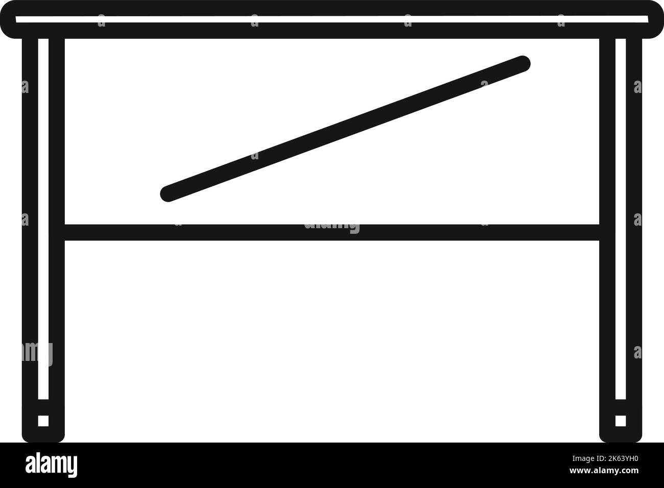 Interior table icon outline vector. Wood desk. Leg object Stock Vector ...