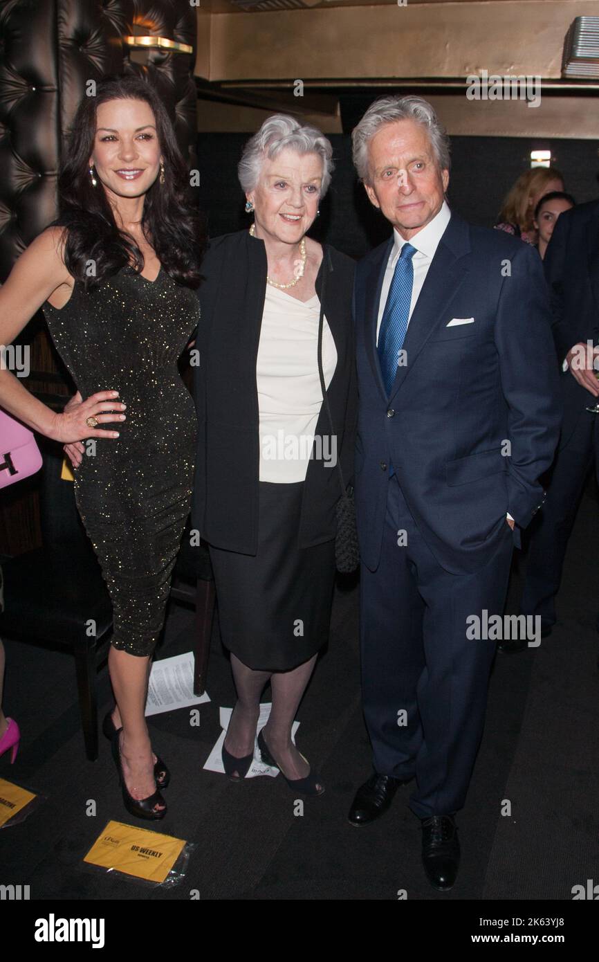 Actors Catherine Zeta-Jones, Angela Lansbury and Michael Douglas attend ...