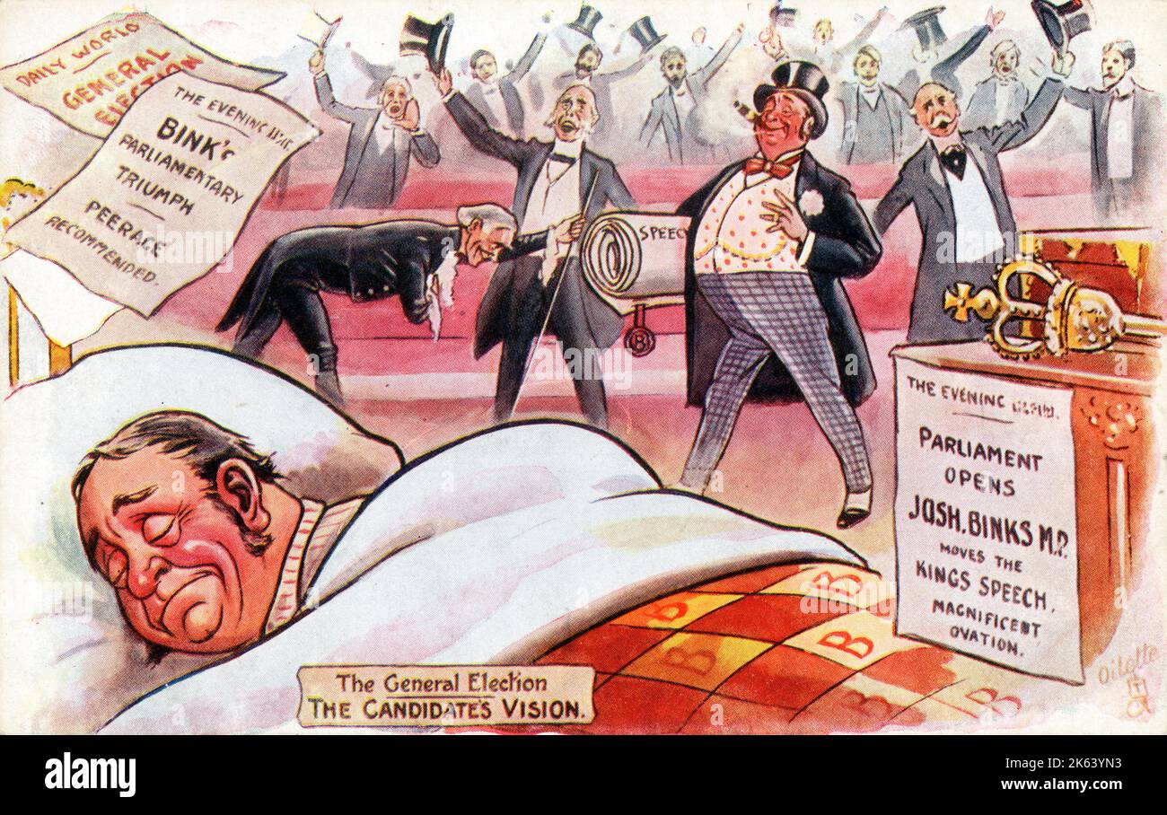 Comic Postcard series - The General Election - The Candidate's Vision ...