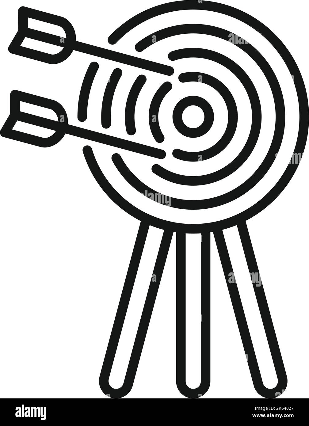 Arch target effort icon outline vector. Work idea. Success leader Stock ...