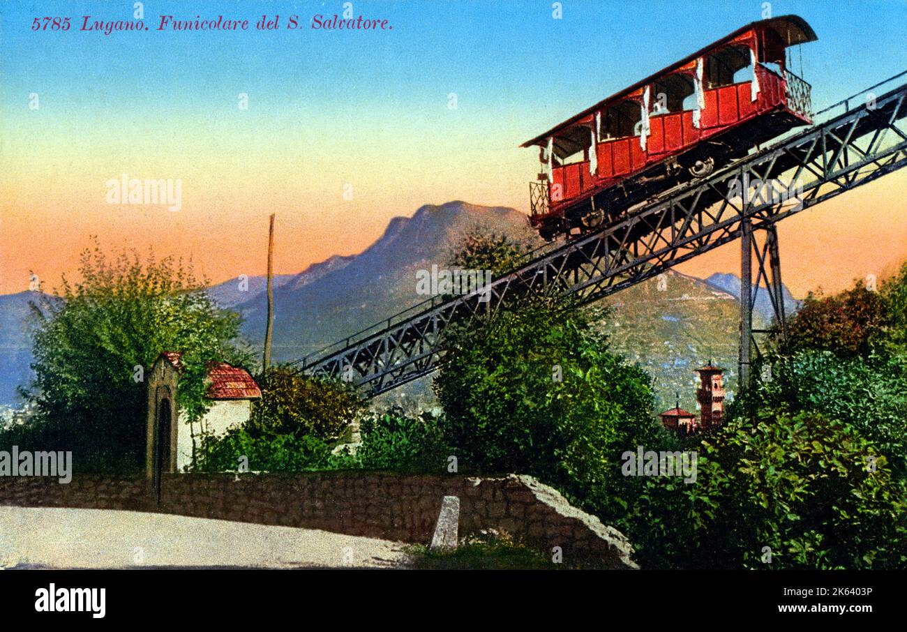 Funicolare monte san salvatore hi-res stock photography and images - Alamy