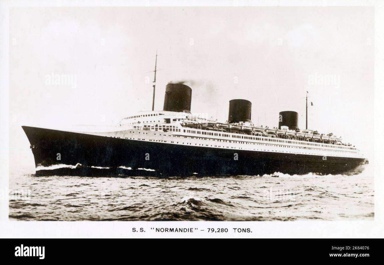 Ss normandie french ocean liner hi-res stock photography and images - Alamy