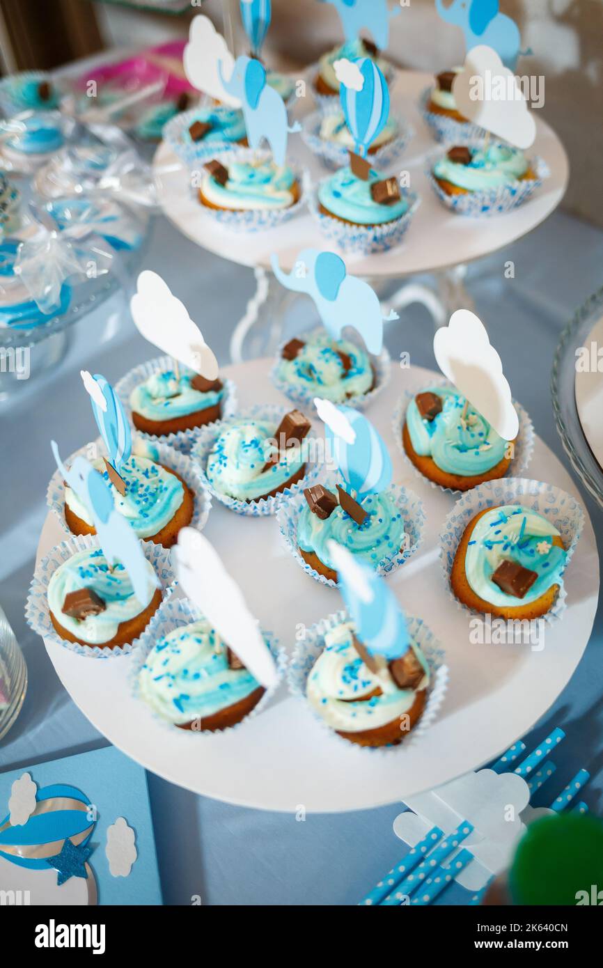 delicious sweet candies and biscuits for kids on their birthday Stock ...