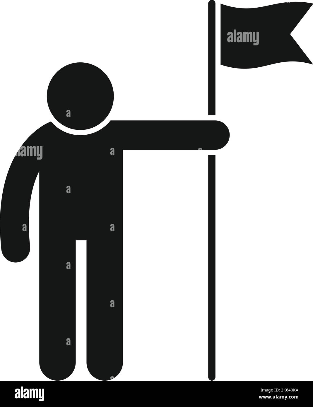 Success flag icon simple vector. Work effort. Idea leader Stock Vector ...