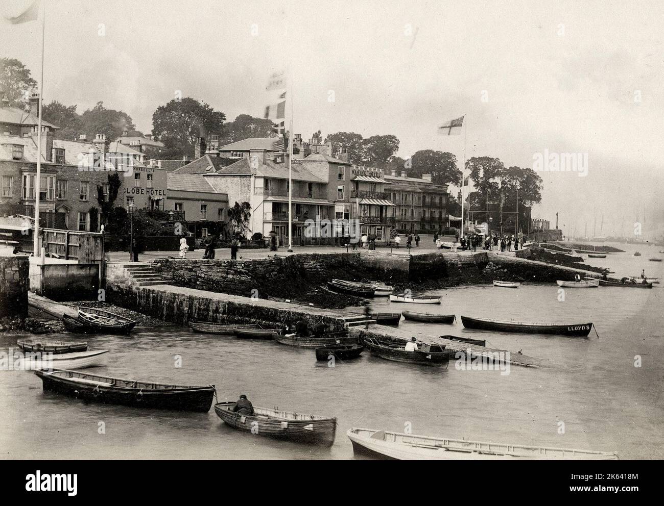 Vintage 19th century photograph: Cowes, Isle of Wight Stock Photo - Alamy