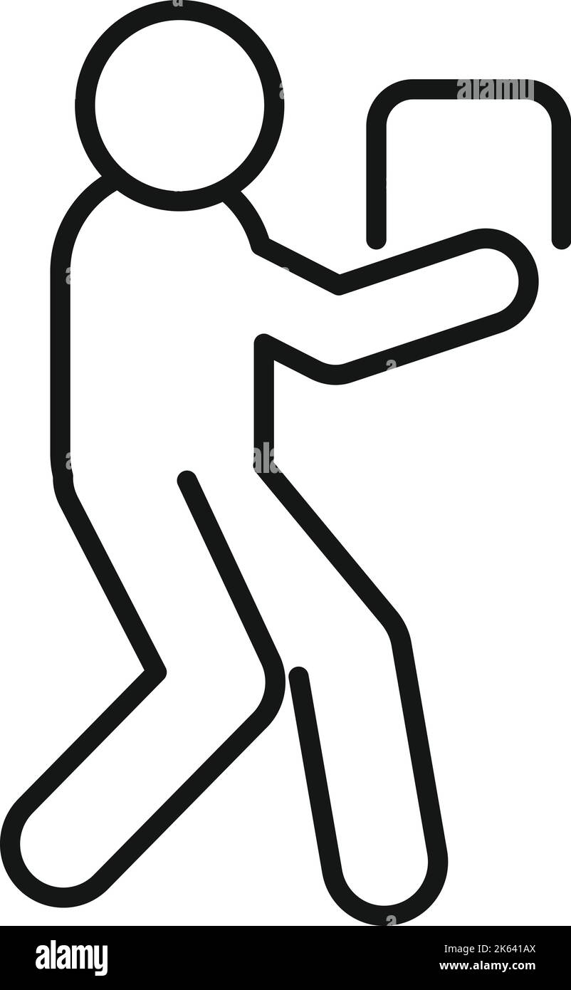 Take object effort icon outline vector. Company challenge. People ...