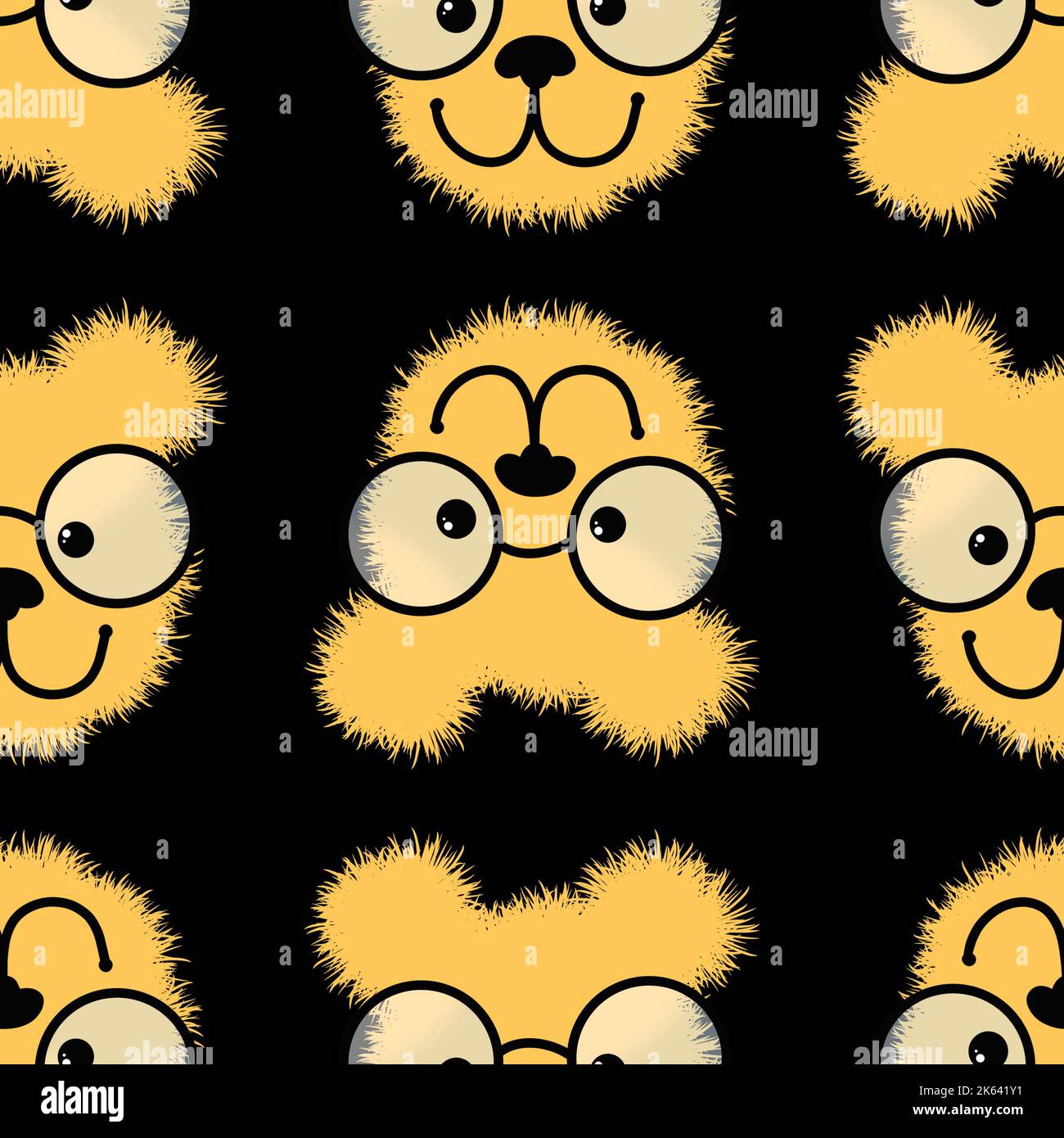 Cartoon toys animals seamless fluffy bears pattern for wrapping paper ...