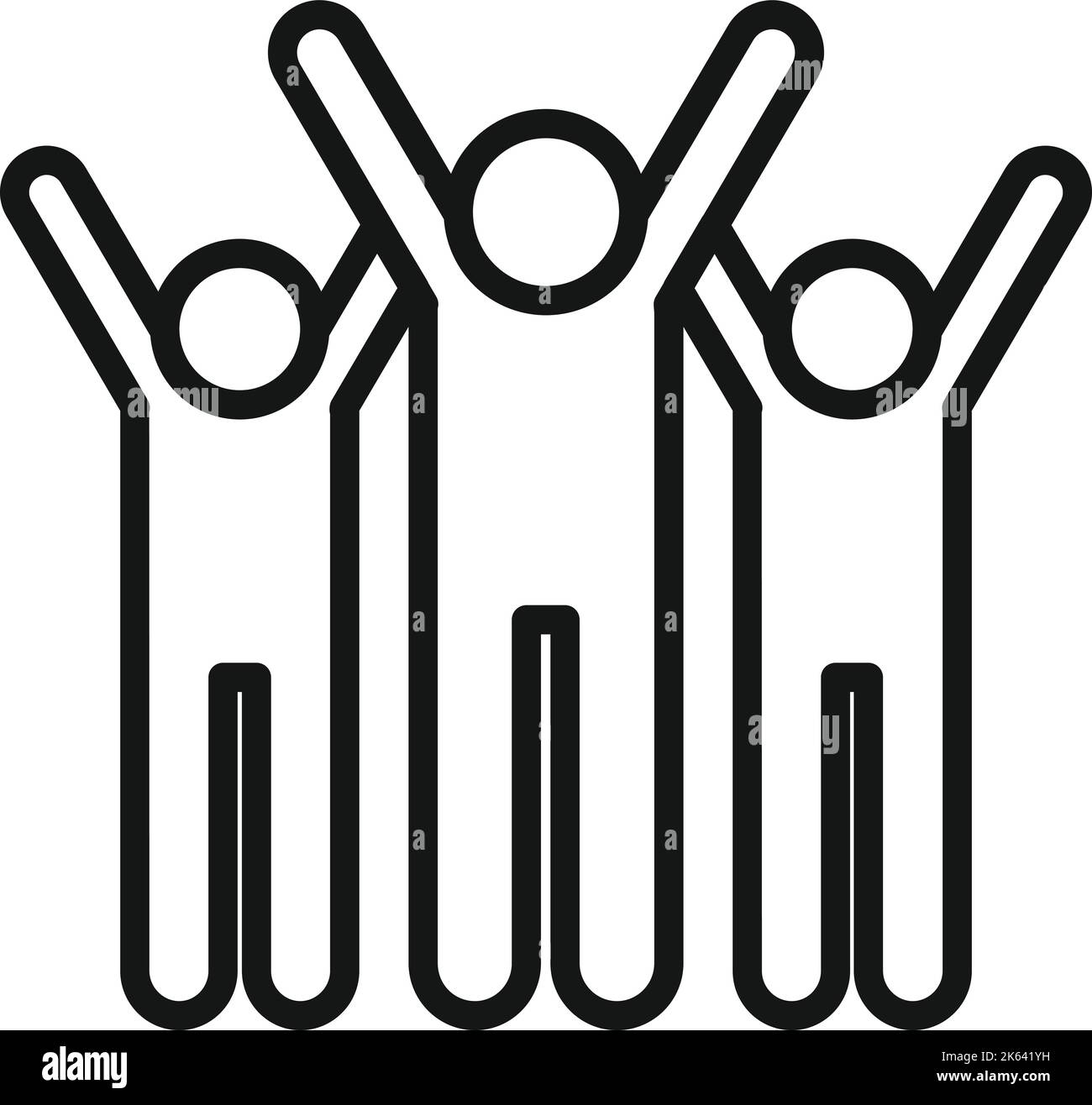 Team group icon outline vector. Work effort. Partner leader Stock ...