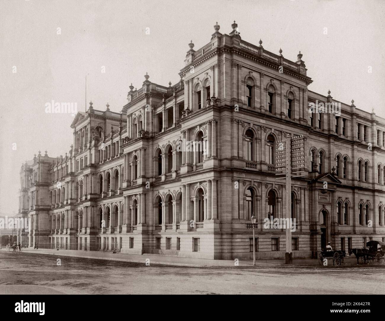 c.1890s - street view in Melbourne Australia Stock Photo - Alamy