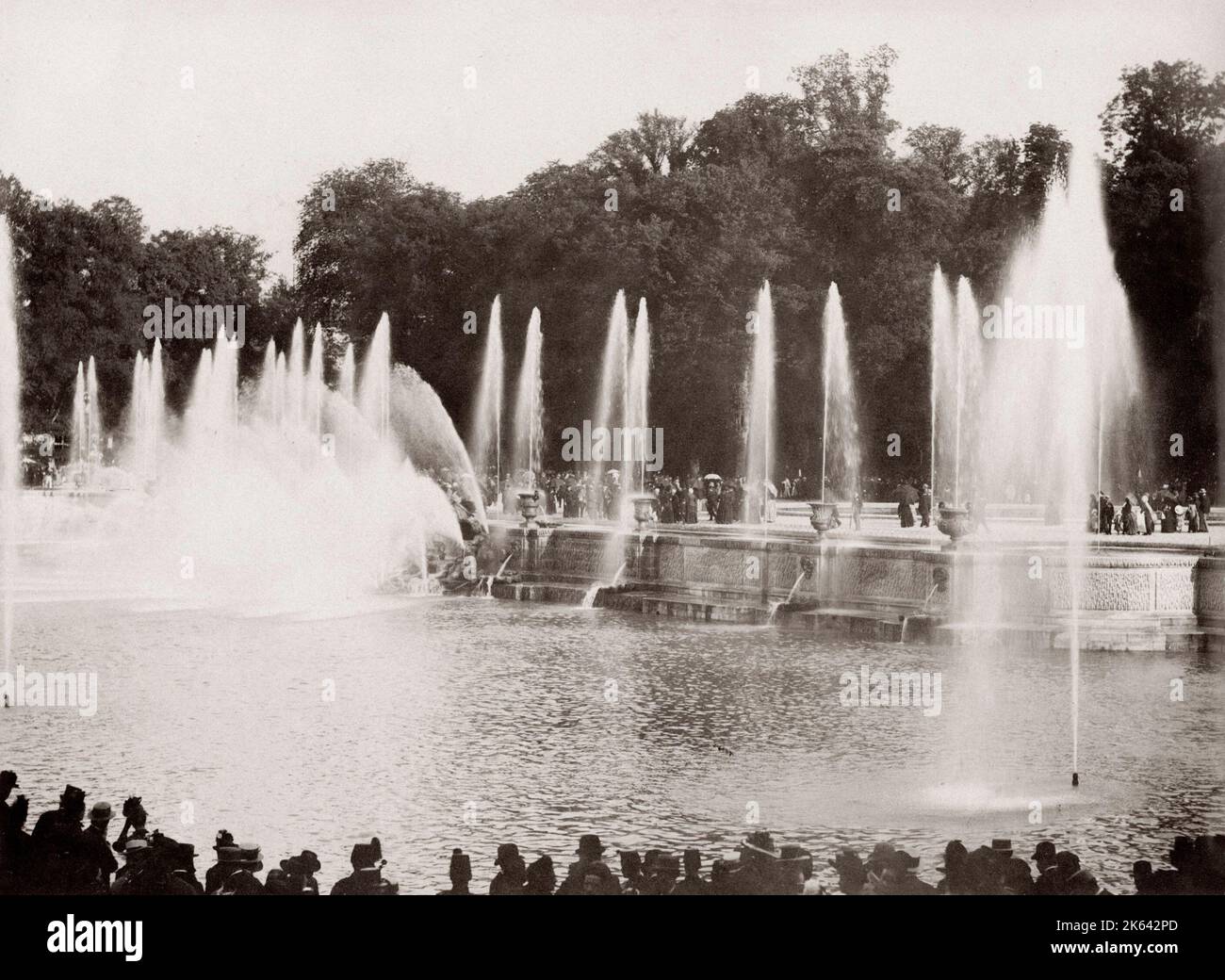 Palace of Versailles, France, c.1890s - Grandes Eaux - water fountain ...