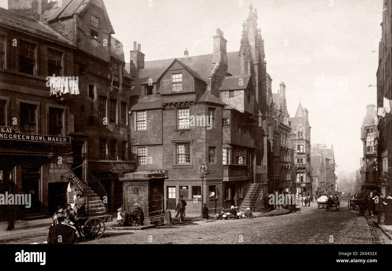 c.1880s Scotland - John Knox house Edinburgh Stock Photo - Alamy