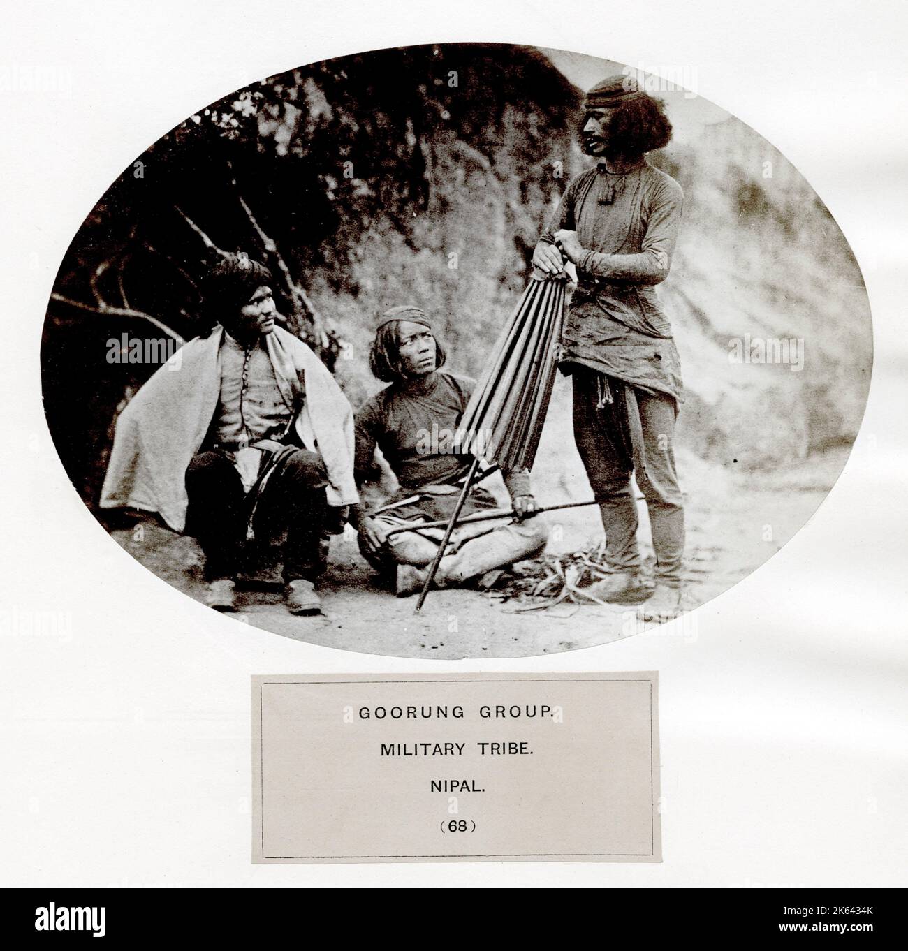 Goorung men, military tribe, Nepal taken from 'The People of India ...