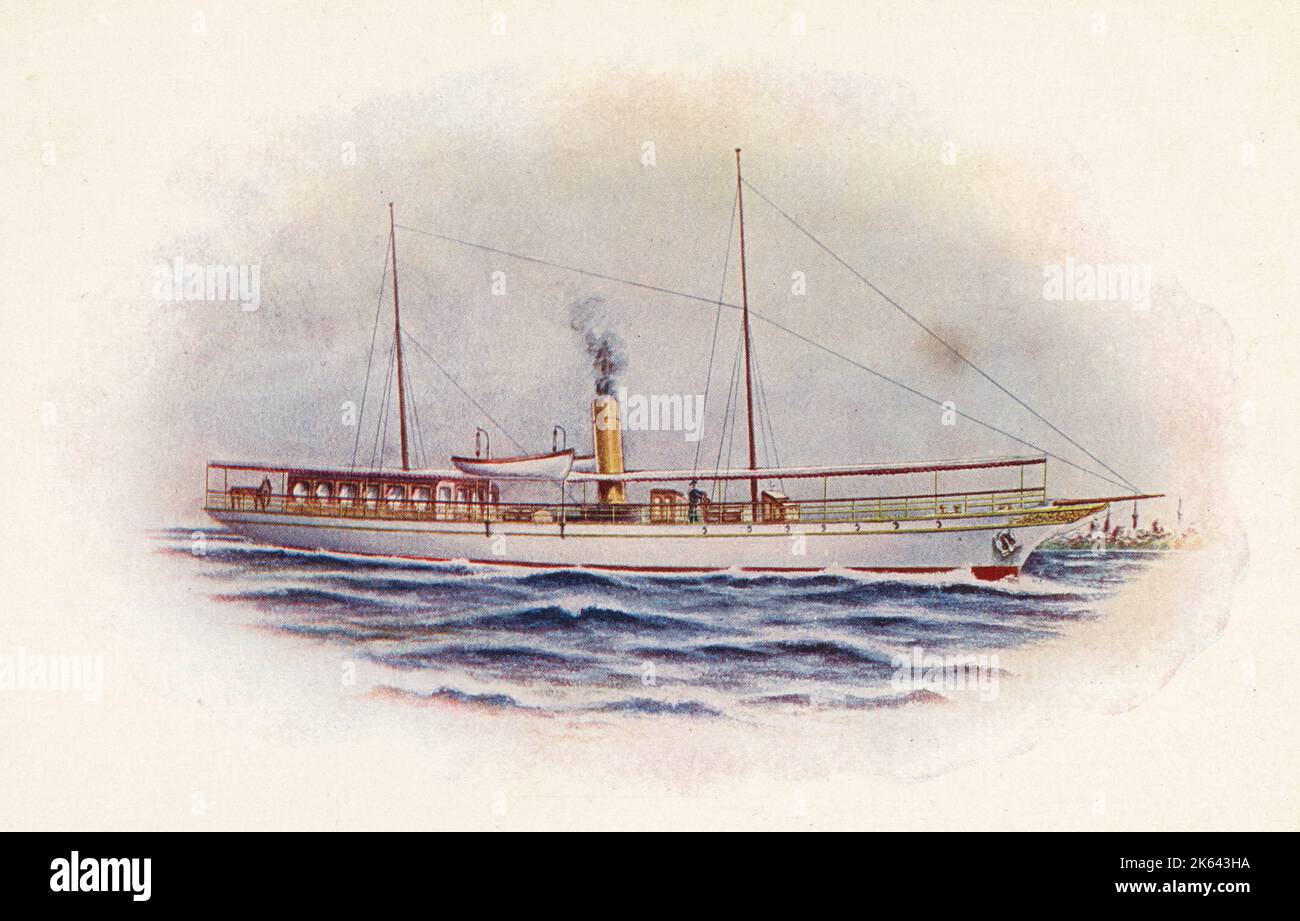 The Turkish State Barge 'Seughudlu', built at Elswick Shipyard ...