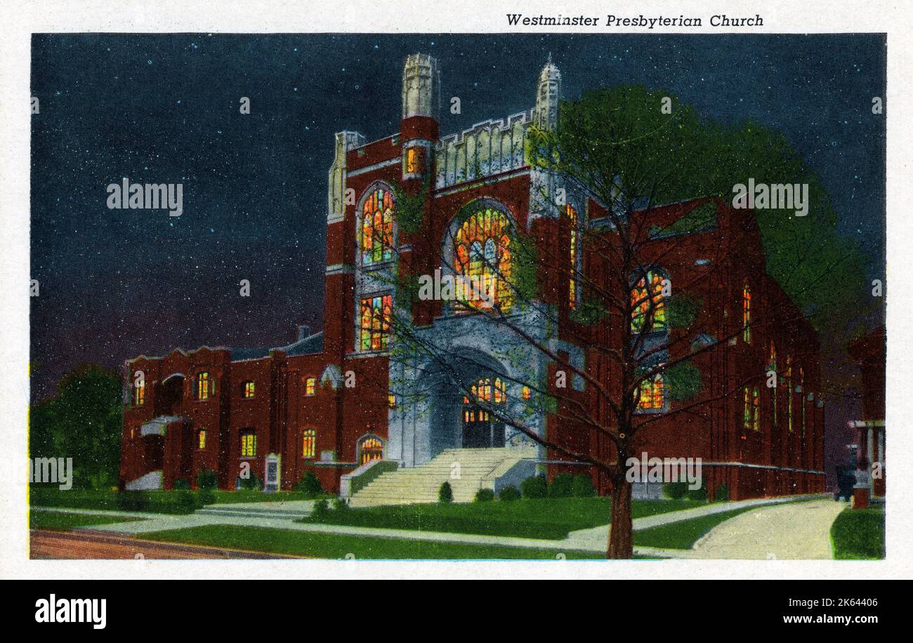 1940s church night hi-res stock photography and images - Alamy