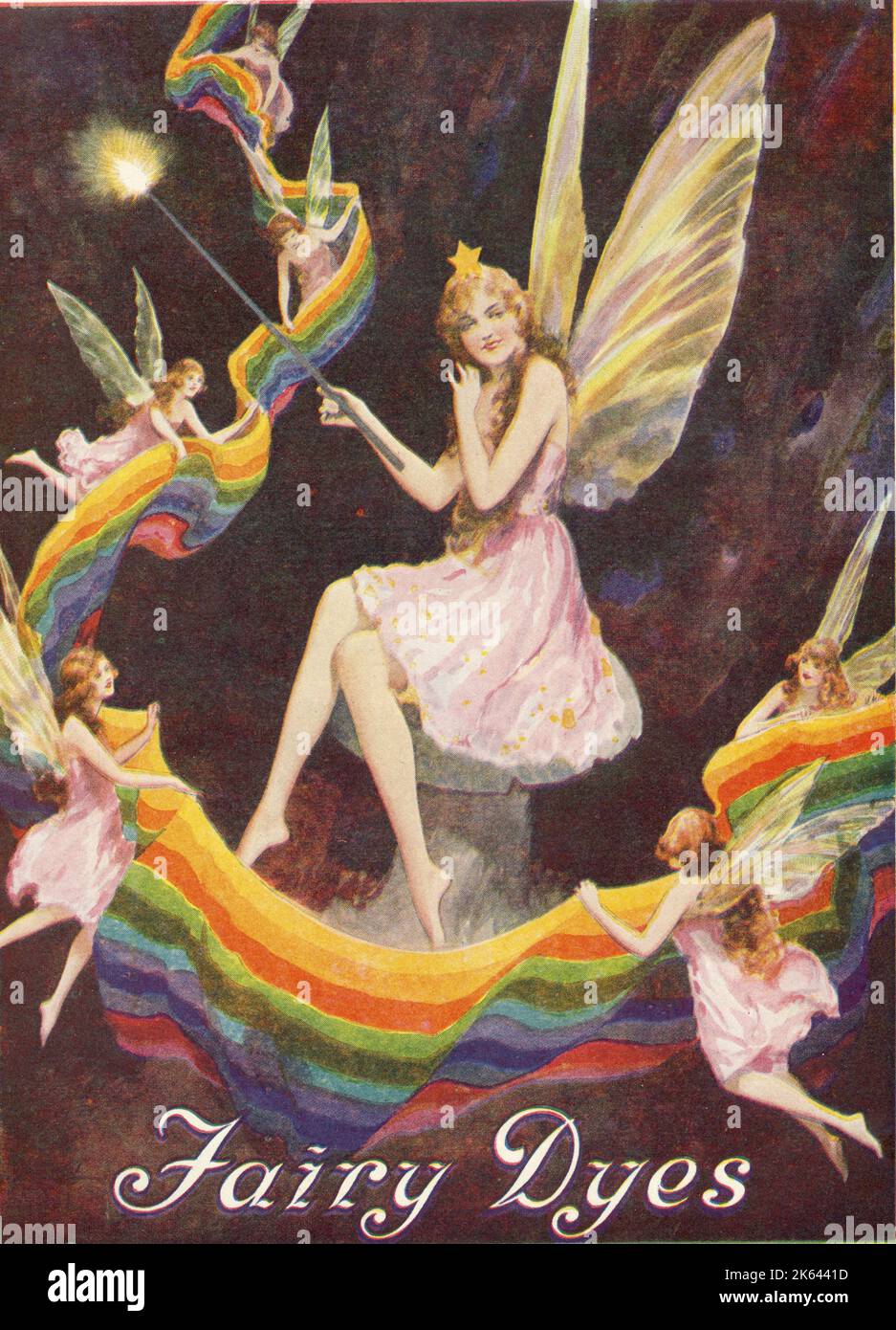 Advertisement for Fairy Dyes, promoted, appropriately, by some fairies ...