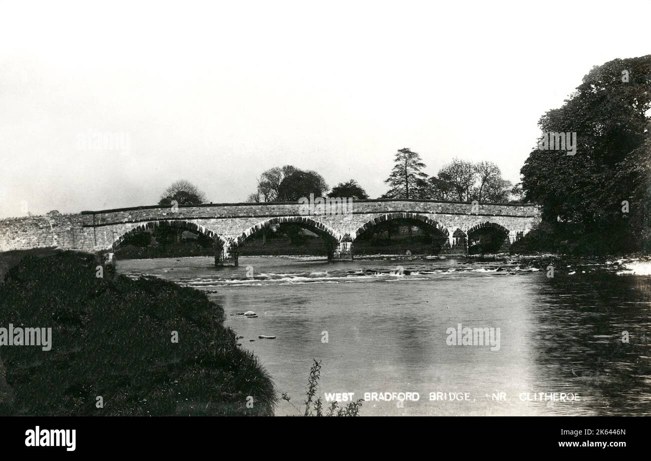The Bridge, West Bradford, near Clitheroe, Lancashire, England Stock ...