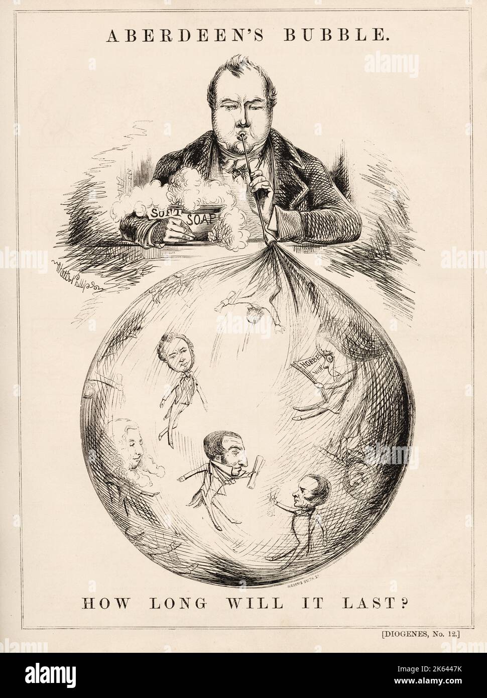 Aberdeen's bubble. How long will it last? Satirical cartoon about Lord ...