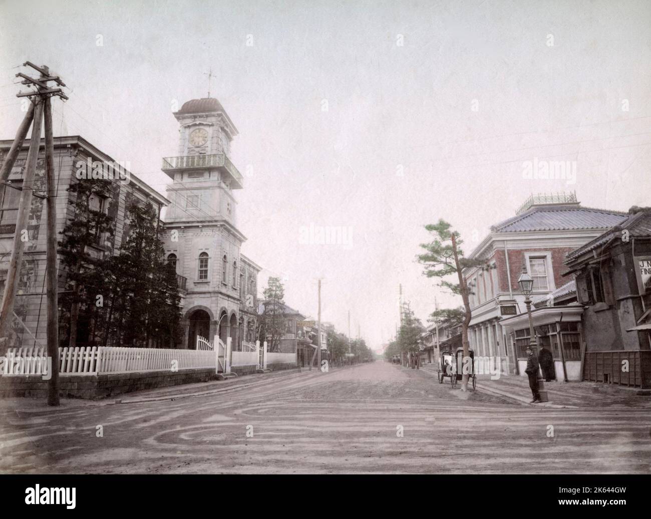 Main Street, Yokohama, Japan, c.1880's Vintage late 19th century ...