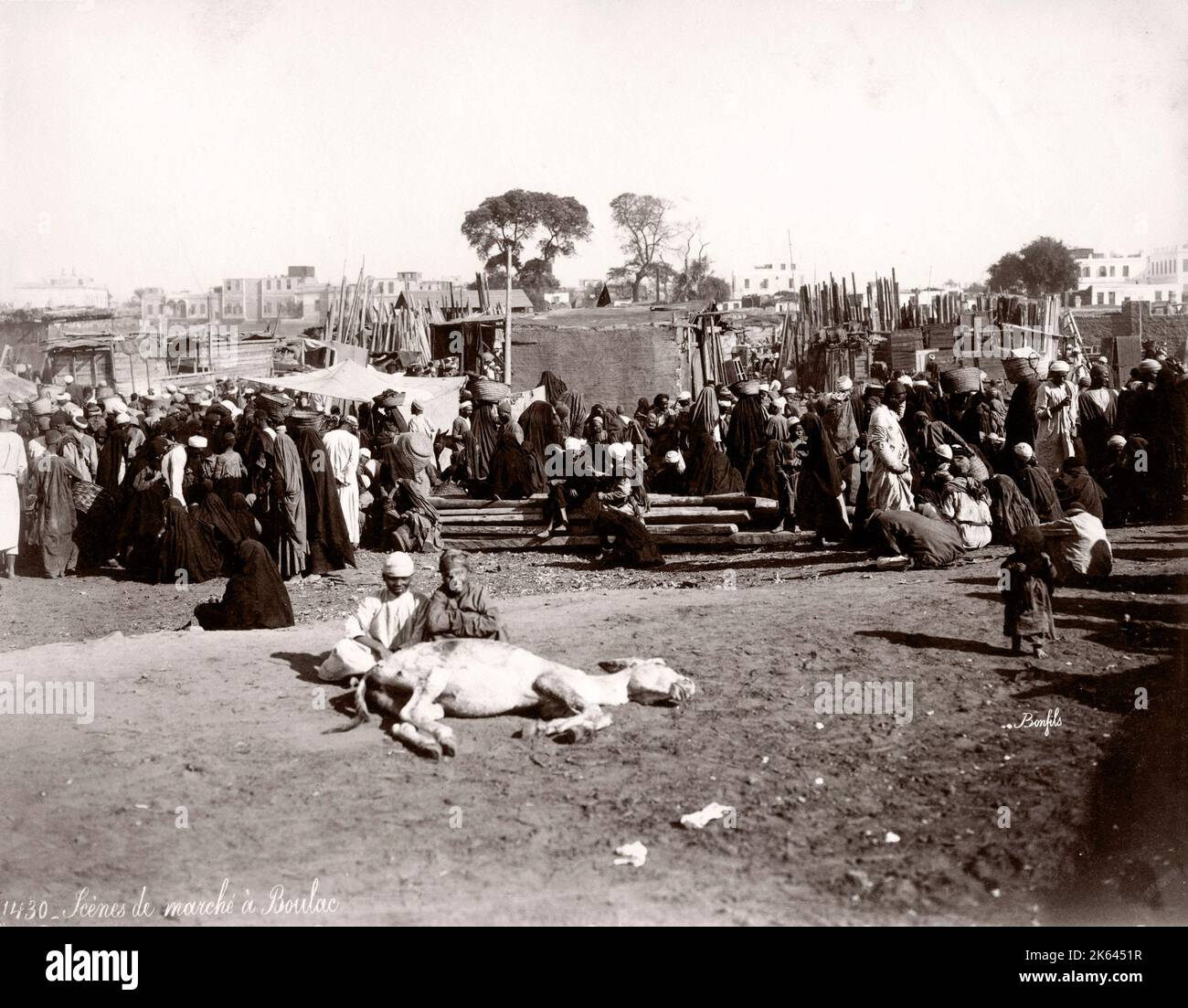 Street market, Bulaq, Cairo, Egypt, c.1890's Stock Photo - Alamy