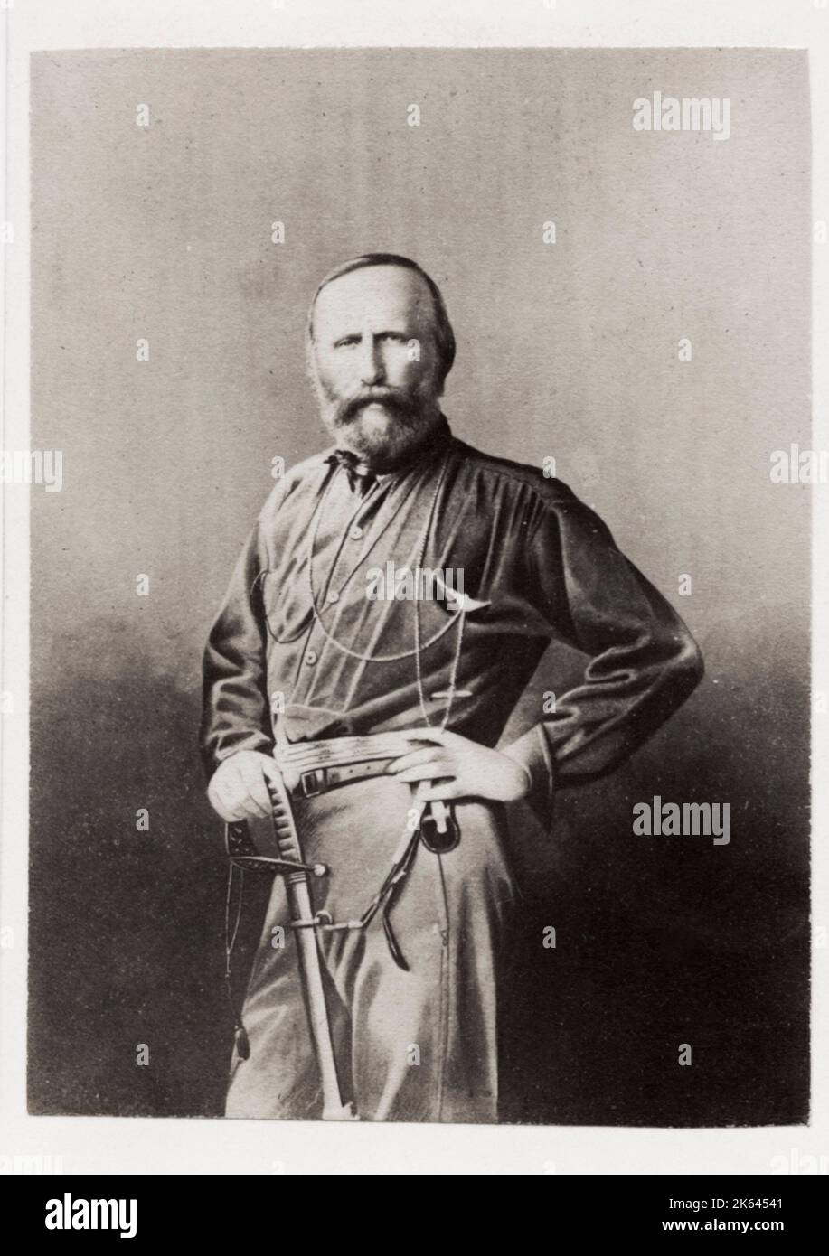 Vintage 19th century photograph: Giuseppe Maria Garibaldi was an ...