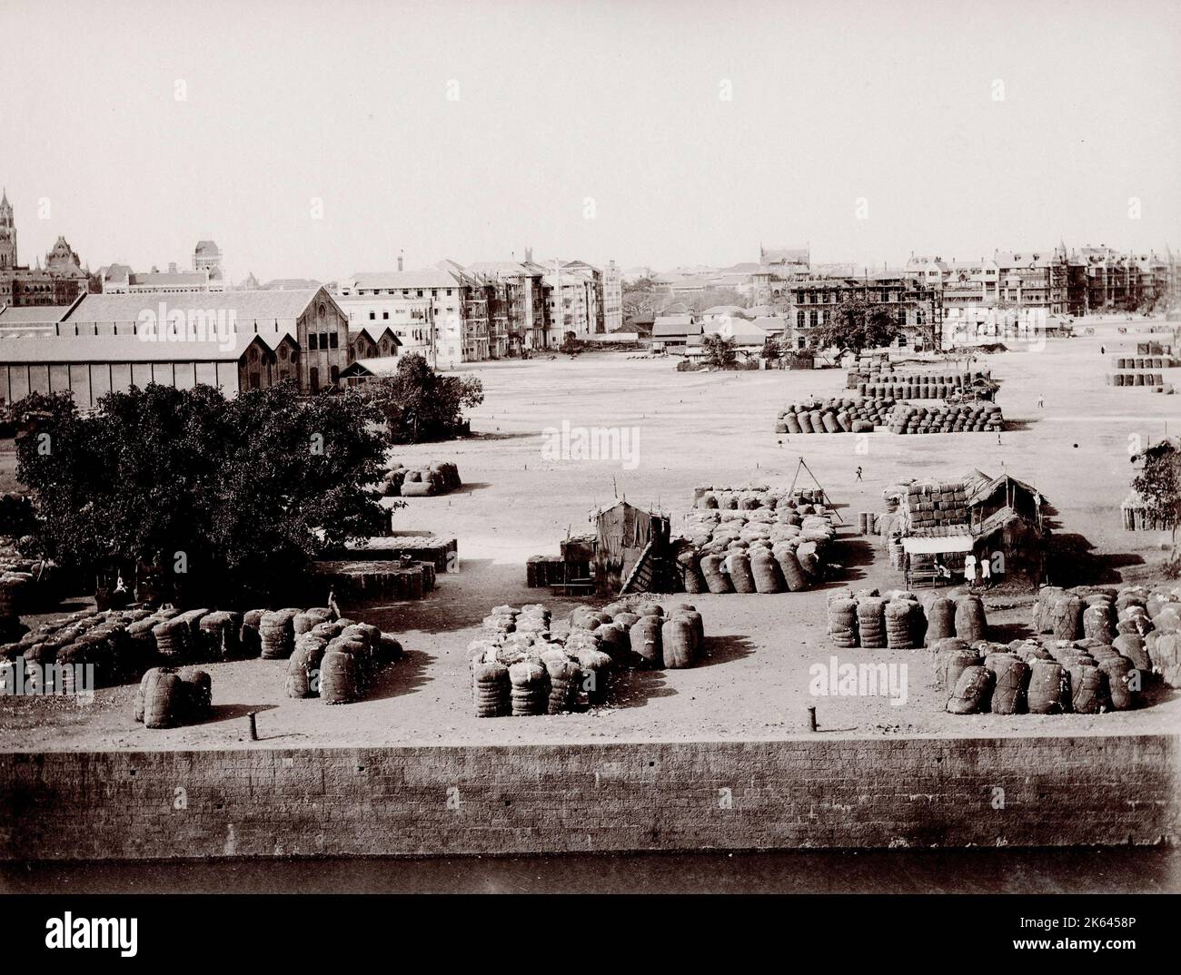 19th century vintage photograph: Cotton Green from Grant's Buildings ...