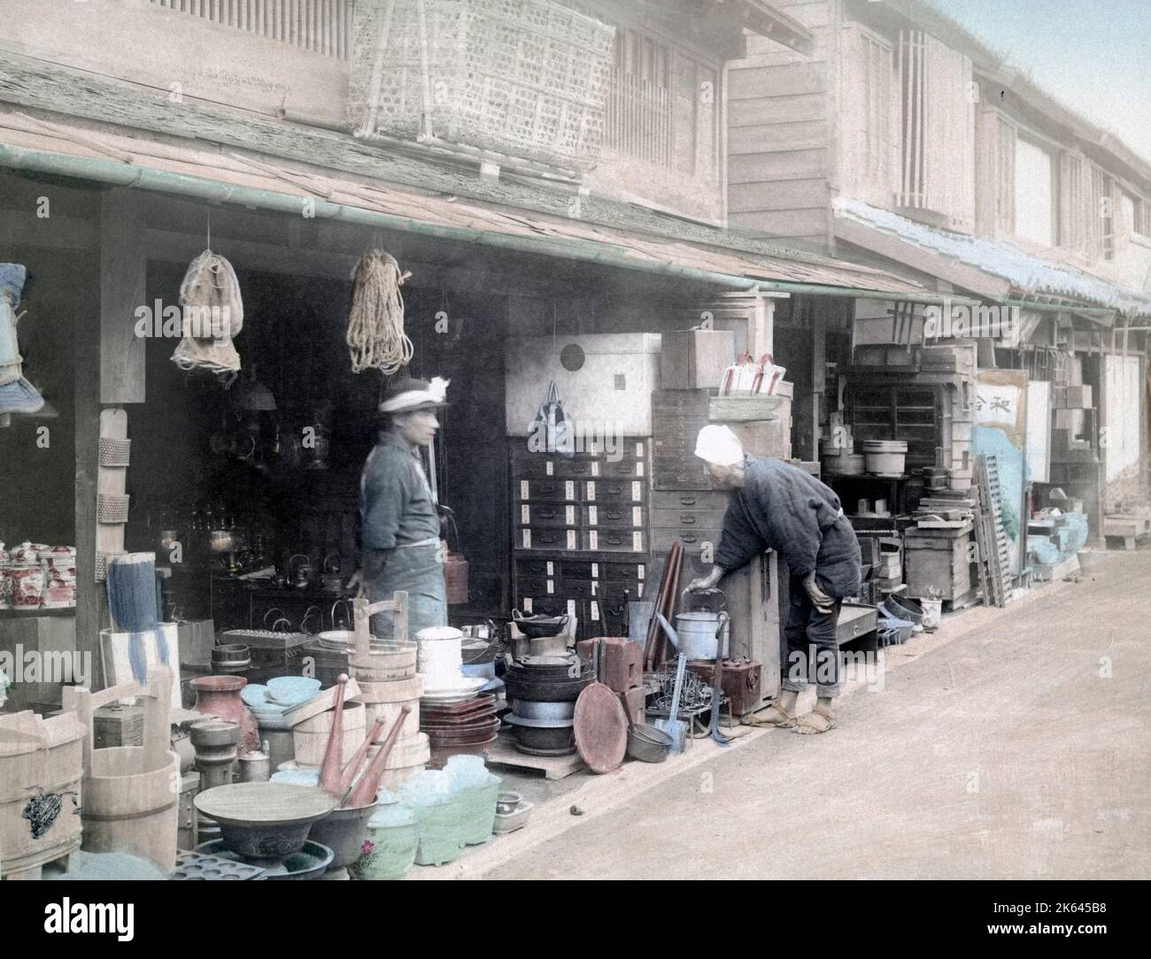 Homeware and hardware shop, Japan, c.1880's Vintage late 19th century ...