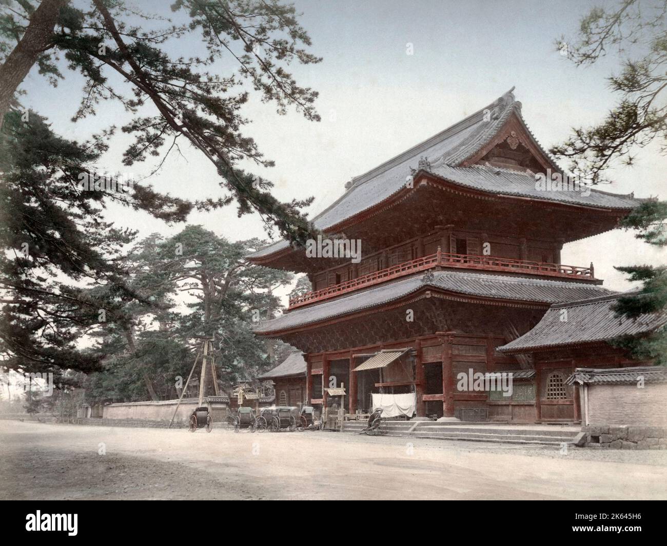 Gateway, Shiba Temple, Tokyo, Japan, 1880's Vintage late 19th century ...