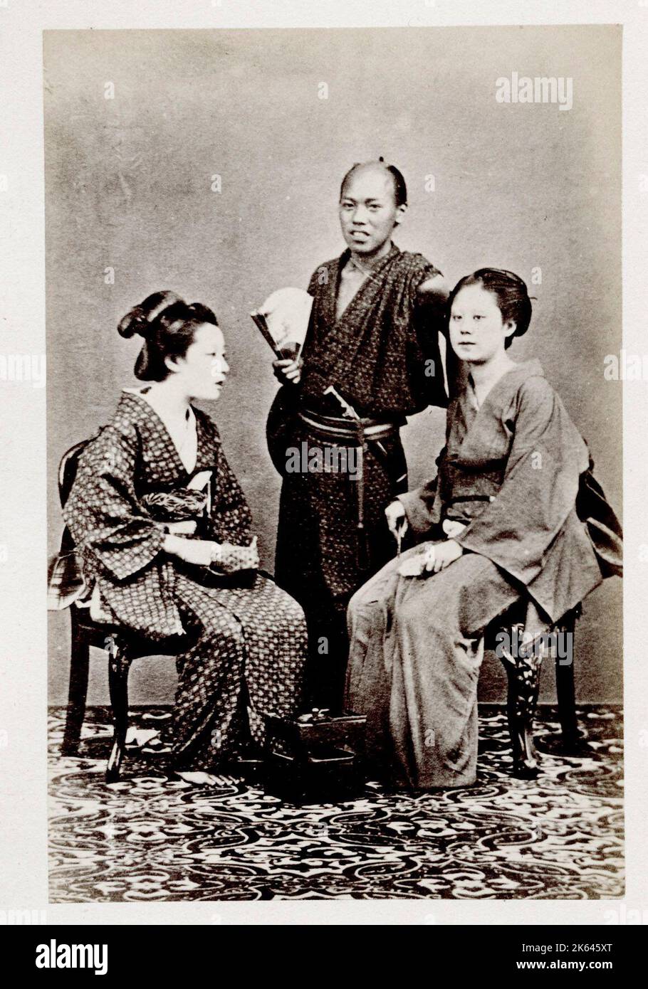 Vintage 19th century photograph - early photographic portrait from ...