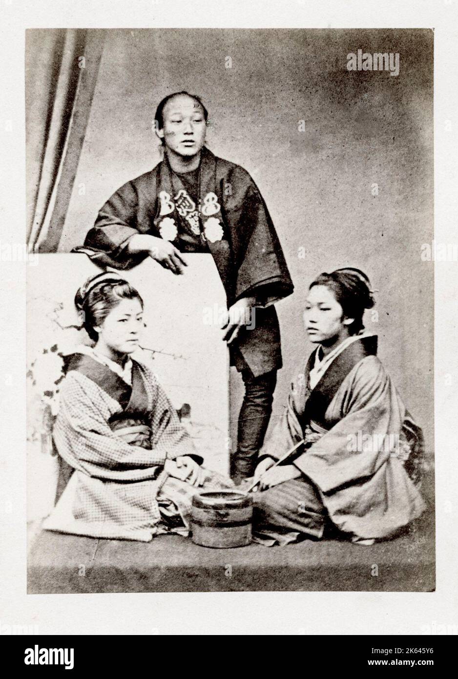 Vintage 19th century photograph - early photographic portrait from ...