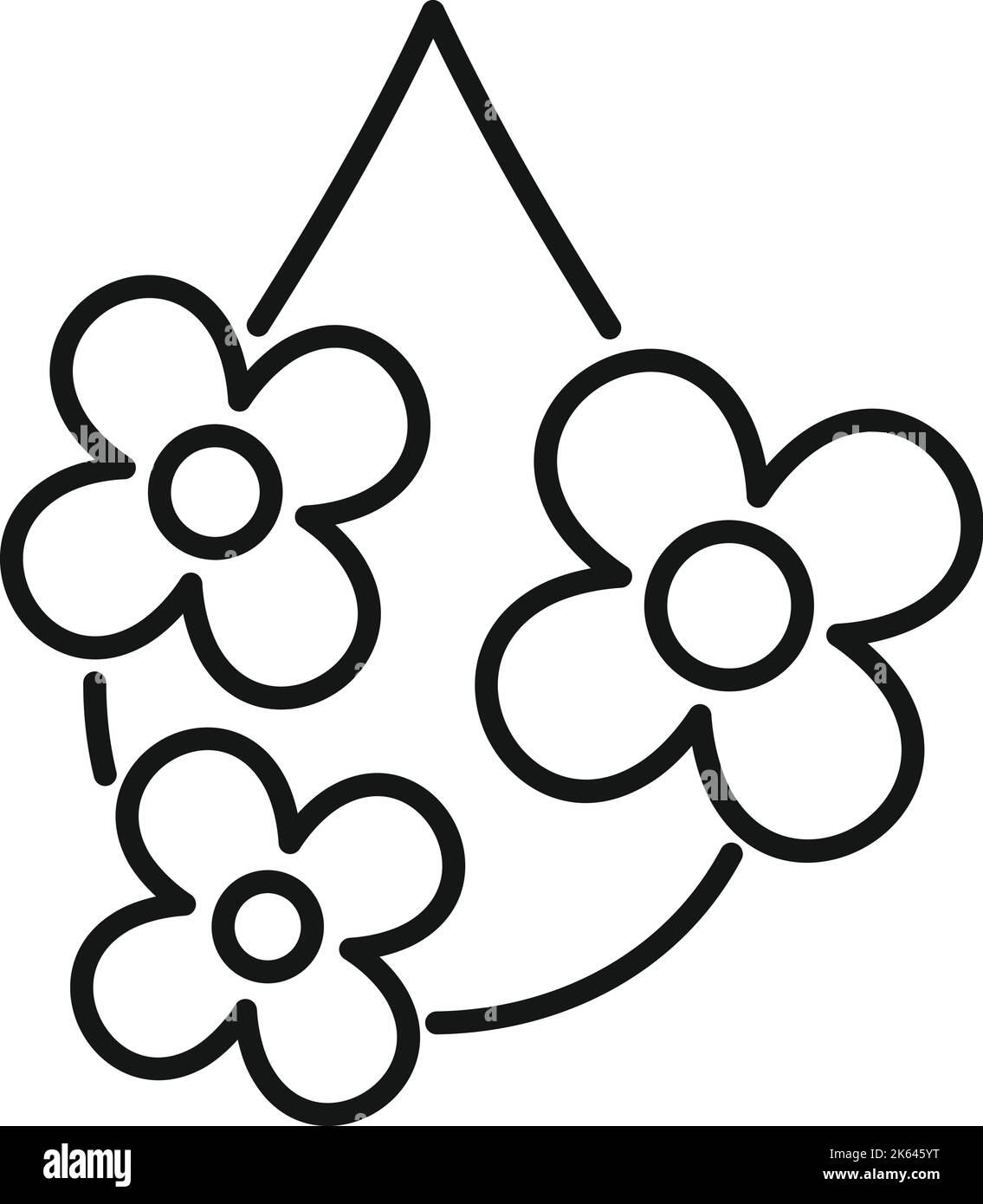 Canola flower oil drop icon outline vector. Plant seed. Cooking field ...