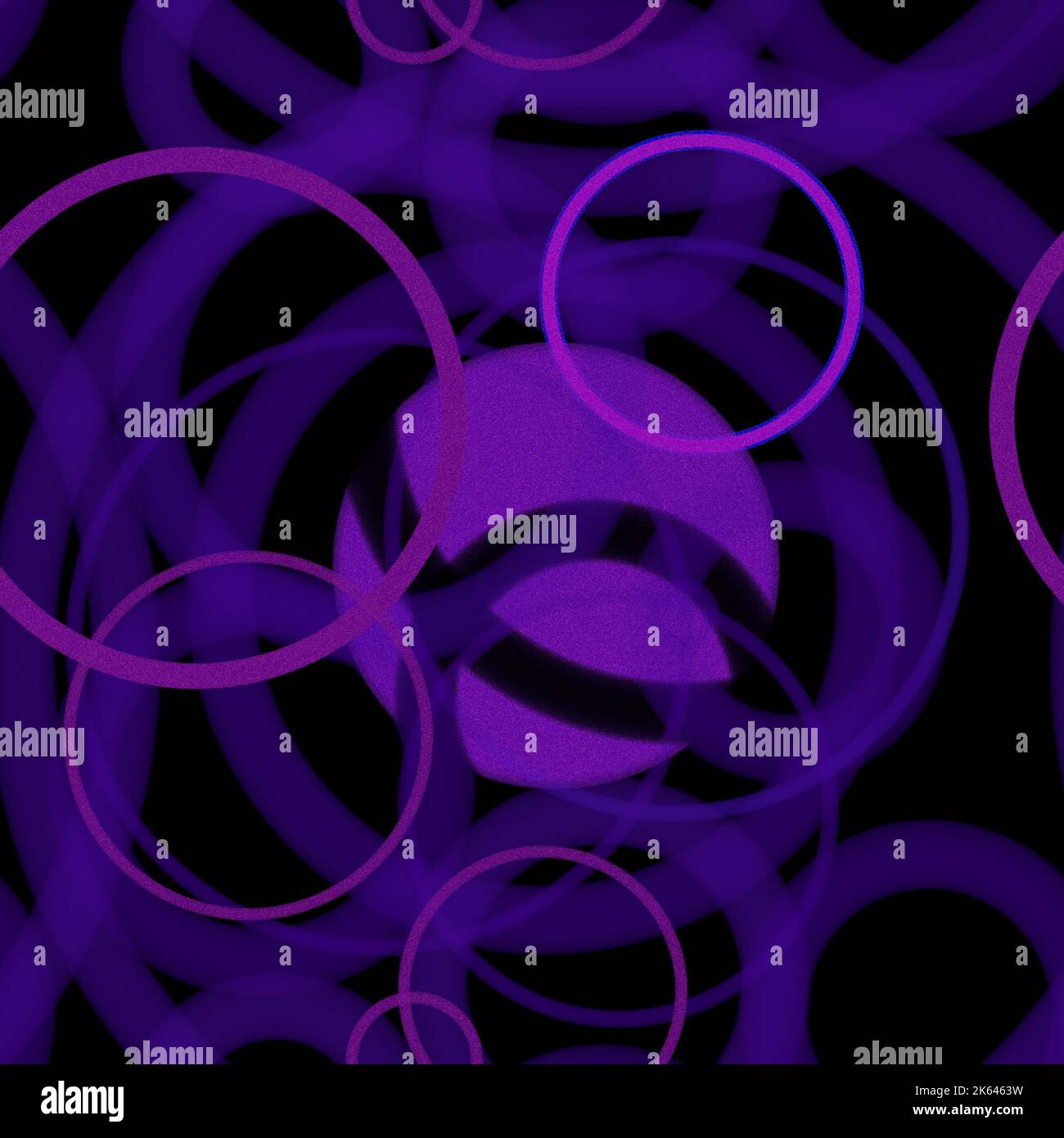 Geometric abstract seamless pattern random arranged colored rings with ...