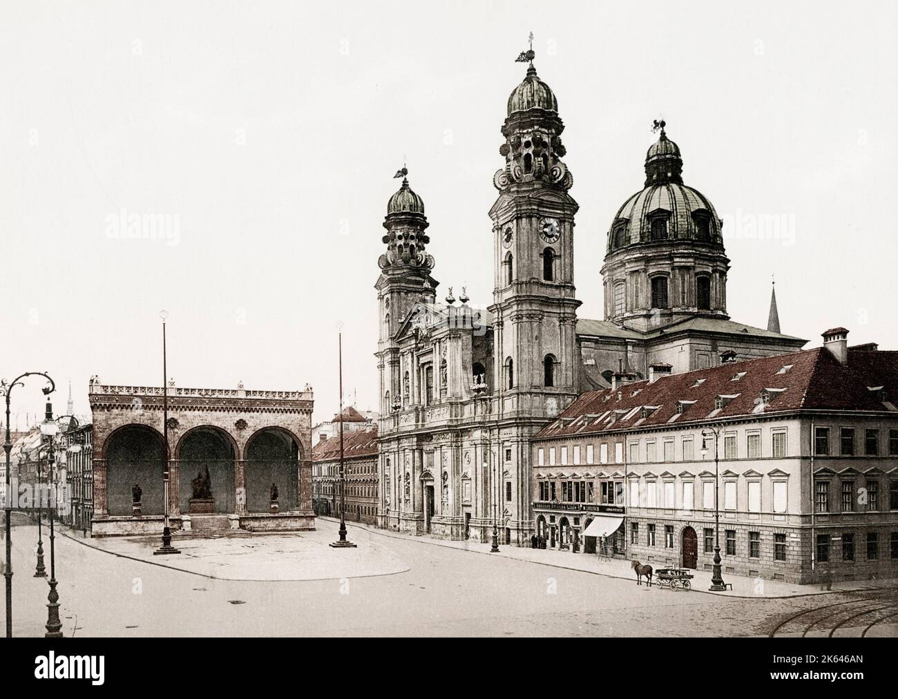 19th century vintage photograph: The Theatine Church of St. Cajetan is ...