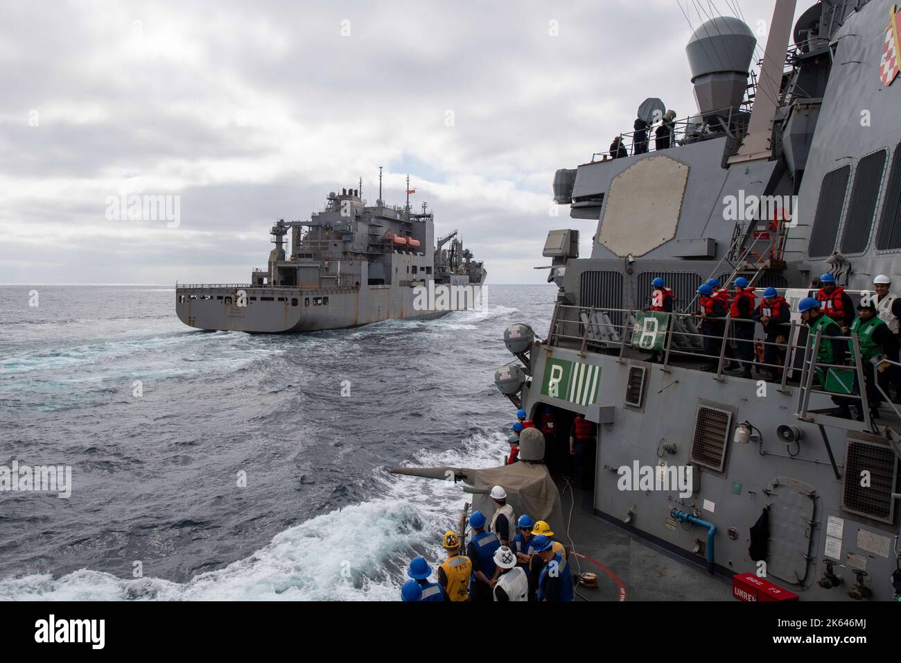 221010-N-SN516-1007 PACIFIC OCEAN (Oct. 10, 2022) The Arleigh Burke ...