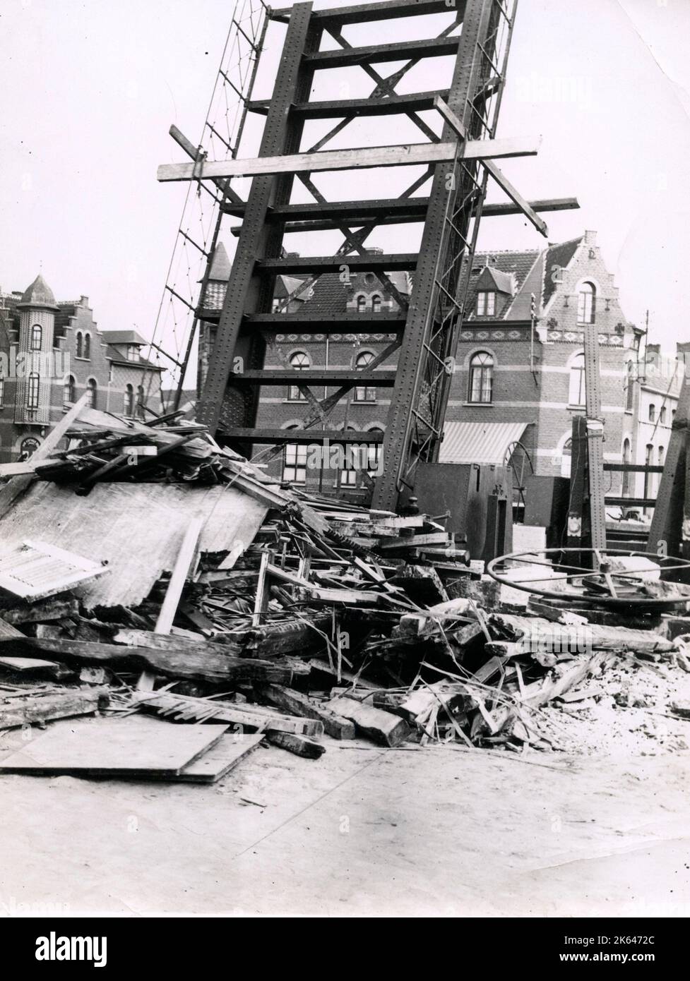 Vintage World War One photograph - WWI: damaged bridge, Willebroek ...