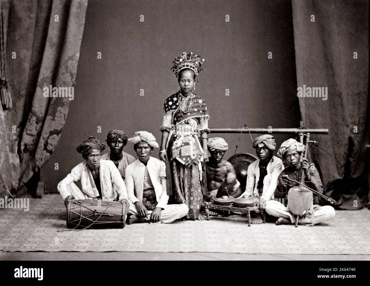 c.1880 South East Asia - Dutch East Indies, Java, Indonesia, dancer ...
