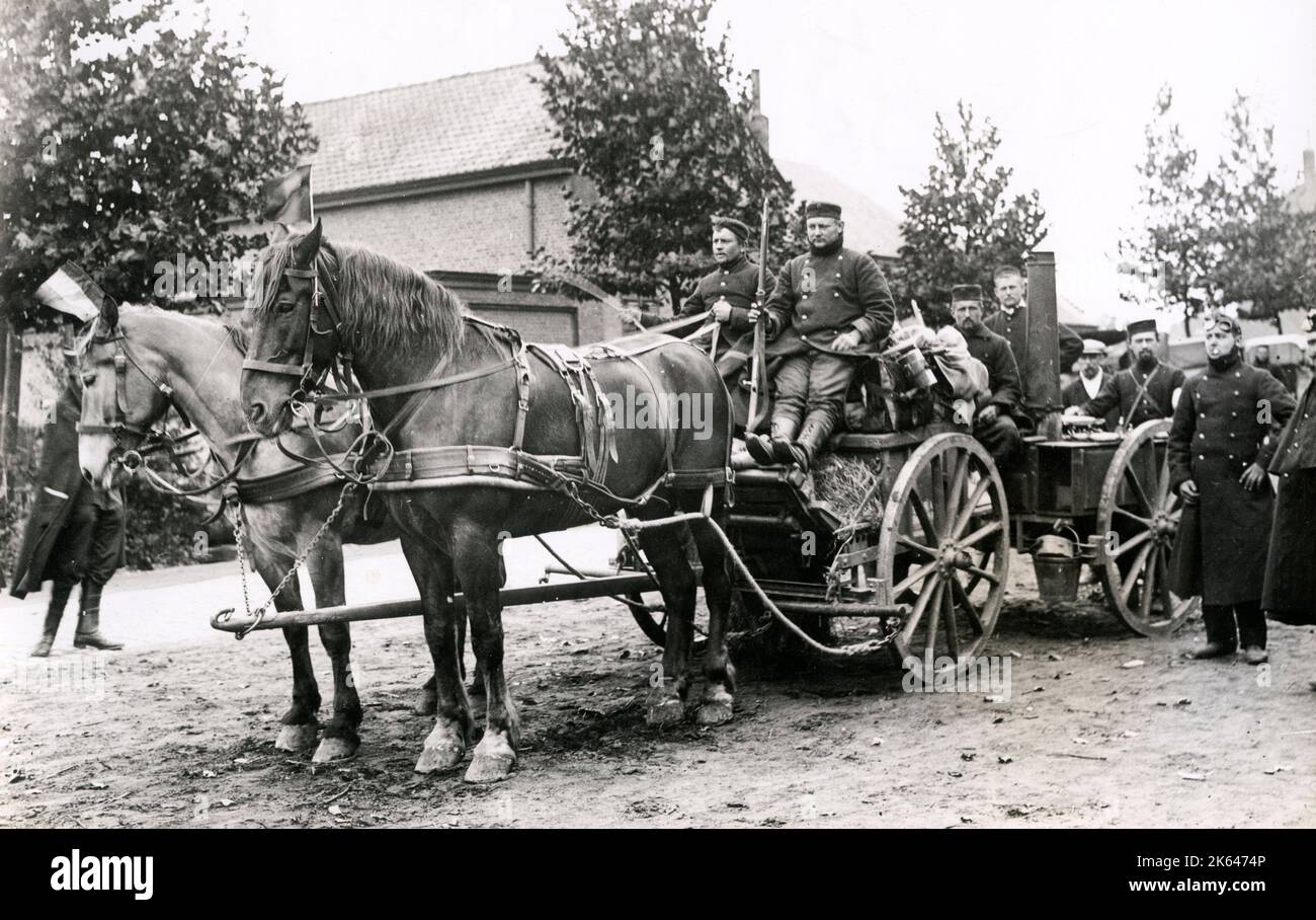 Vintage World War One photograph - WWI: captured horse drawn German ...