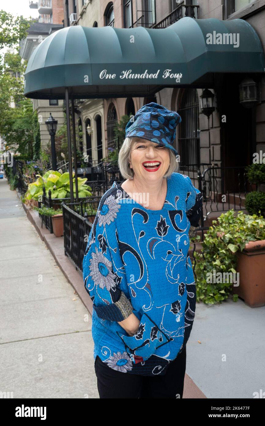Cheryl Acrey models Mieko Mintz designer fashions in New York City, USA ...