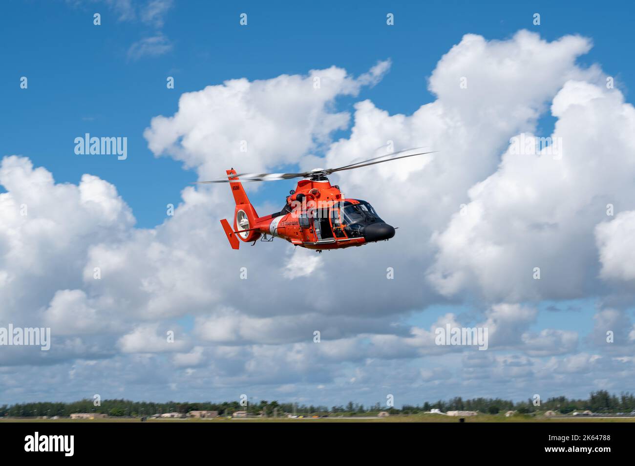United States Coast Guard MH-65 Dolphin helicopter from Coast Guard Air ...