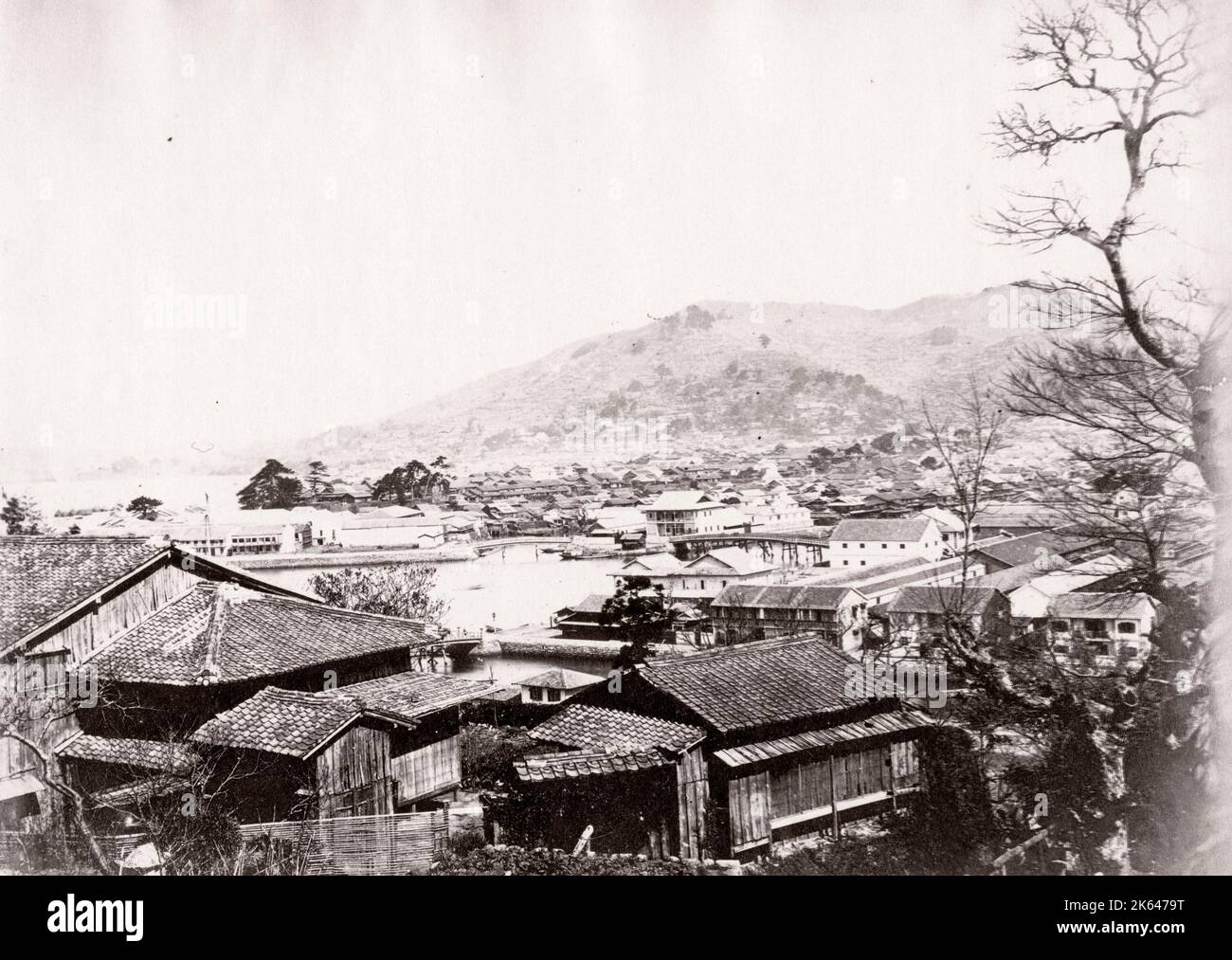 1870's Japan - view of Nagasaki - from 'The Far East' magazine Stock ...