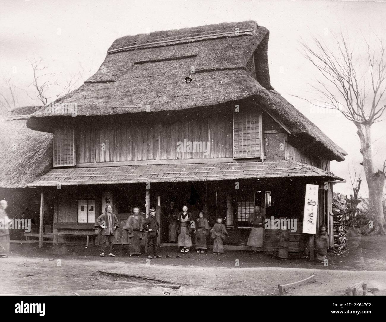 c.1870's Japan - country tea house - from 'The Far East' magazine Stock ...