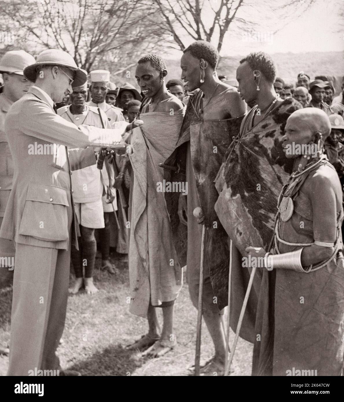 1940'S East Africa Kenya Maasai tribe warriors Photograph by a British ...