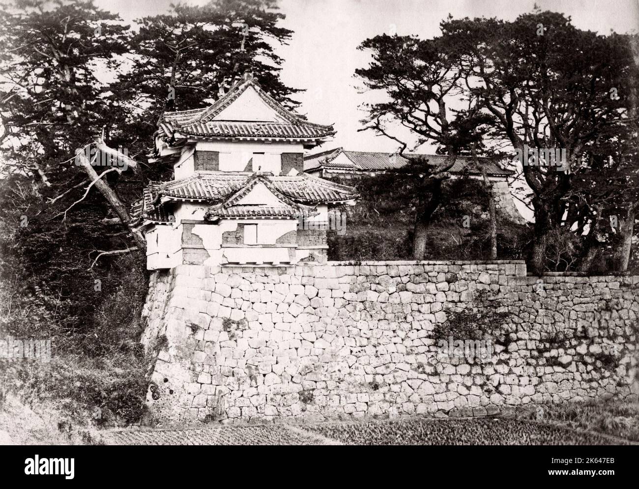 1870's Japan - Odawara Castle - from 'The Far East' magazine Stock ...