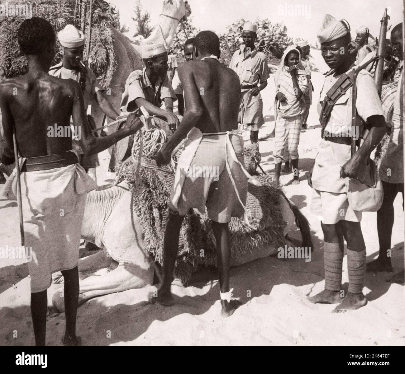 1940s East Africa -the market in Bardera - Italian Somaliland, Somalia ...