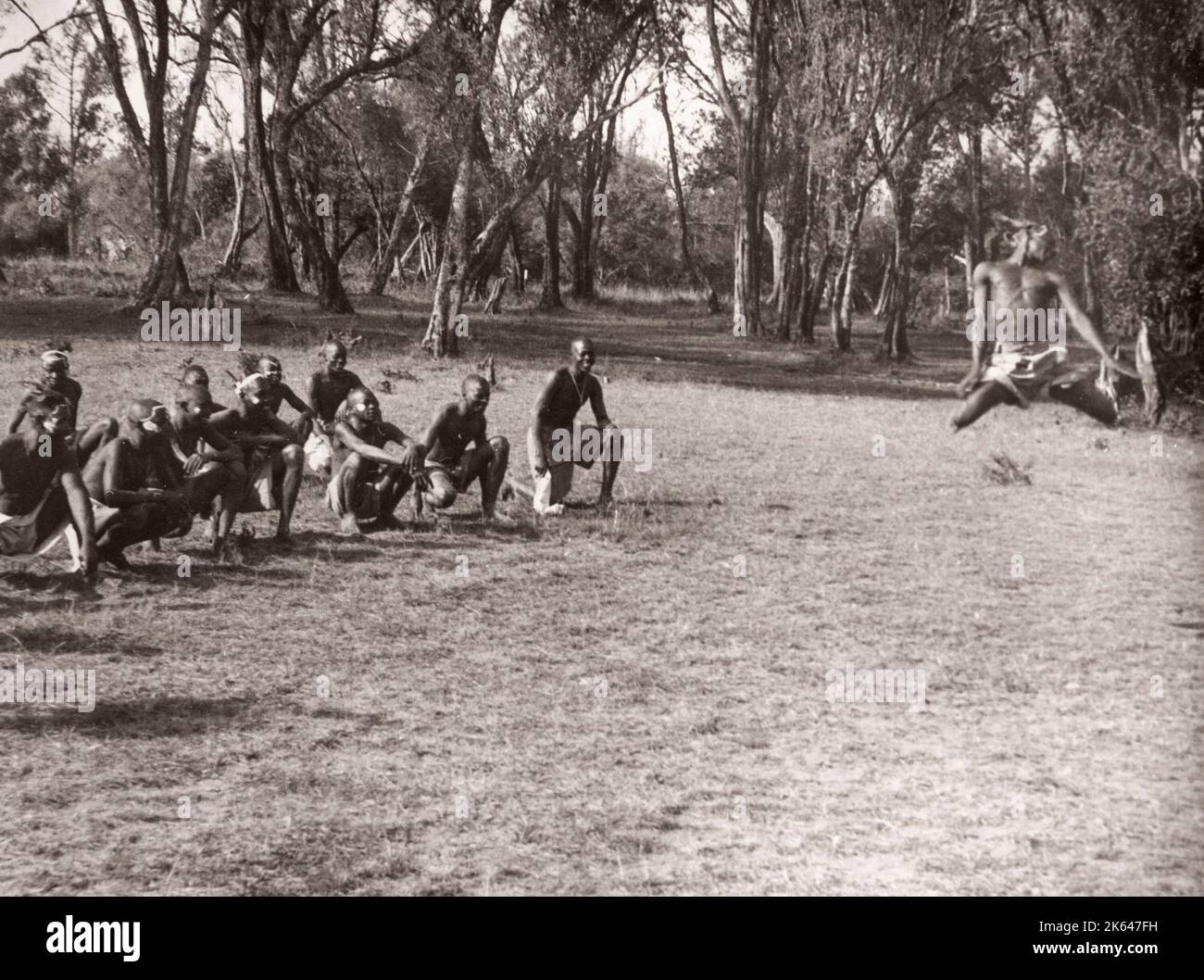 1940s East Africa - Kenya, men of the Wakamba tribe dancing Photograph ...