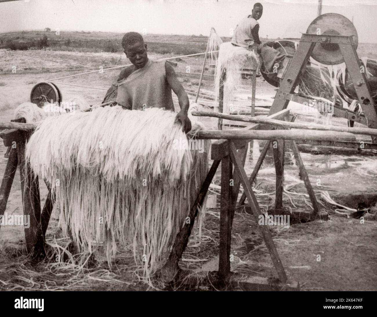 1940s East Africa - manufacturing industry - making sisal, Kenya ...