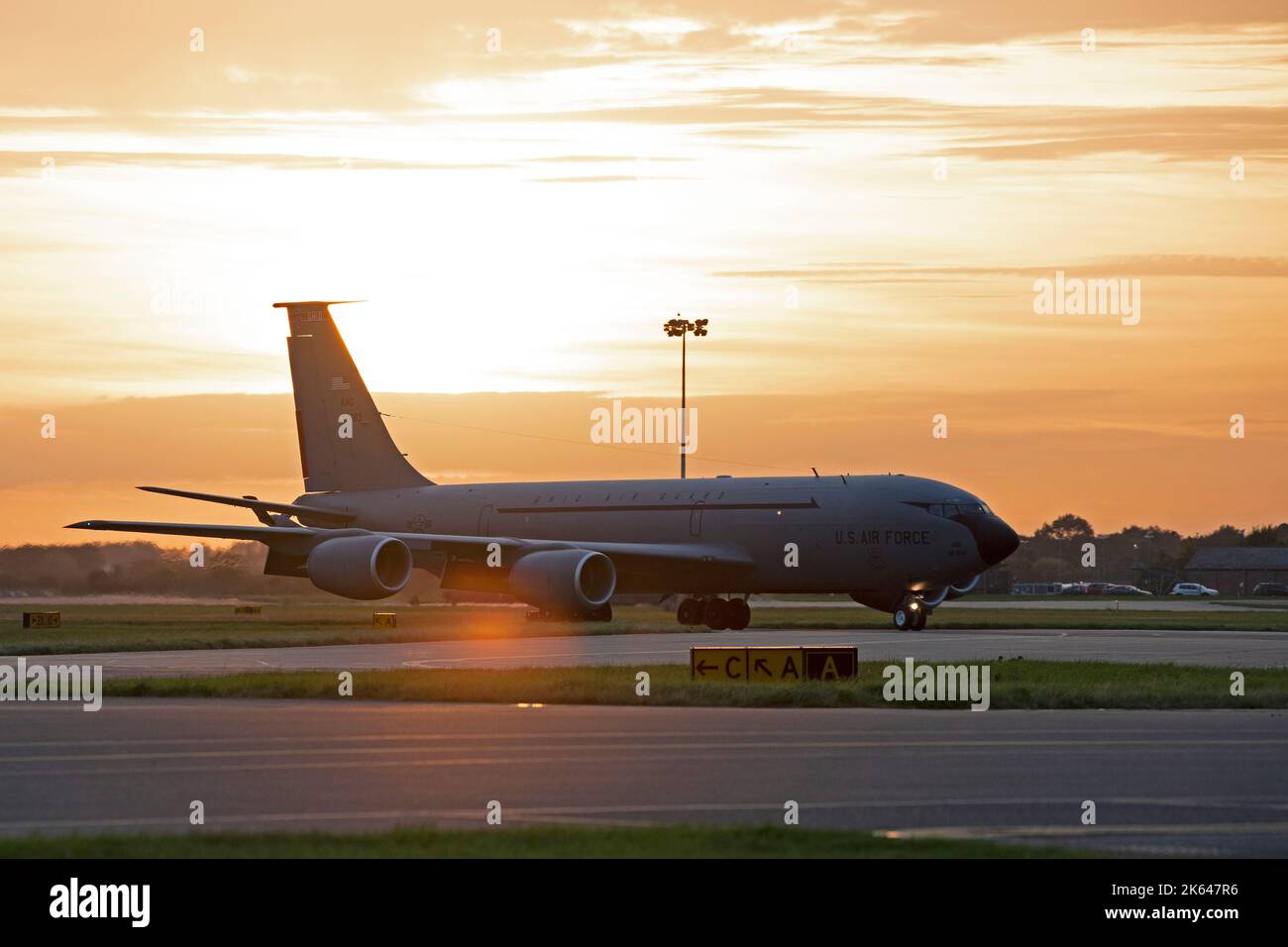 A KC-135 Stratotanker aircraft assigned to the 121st Air Refueling Wing ...